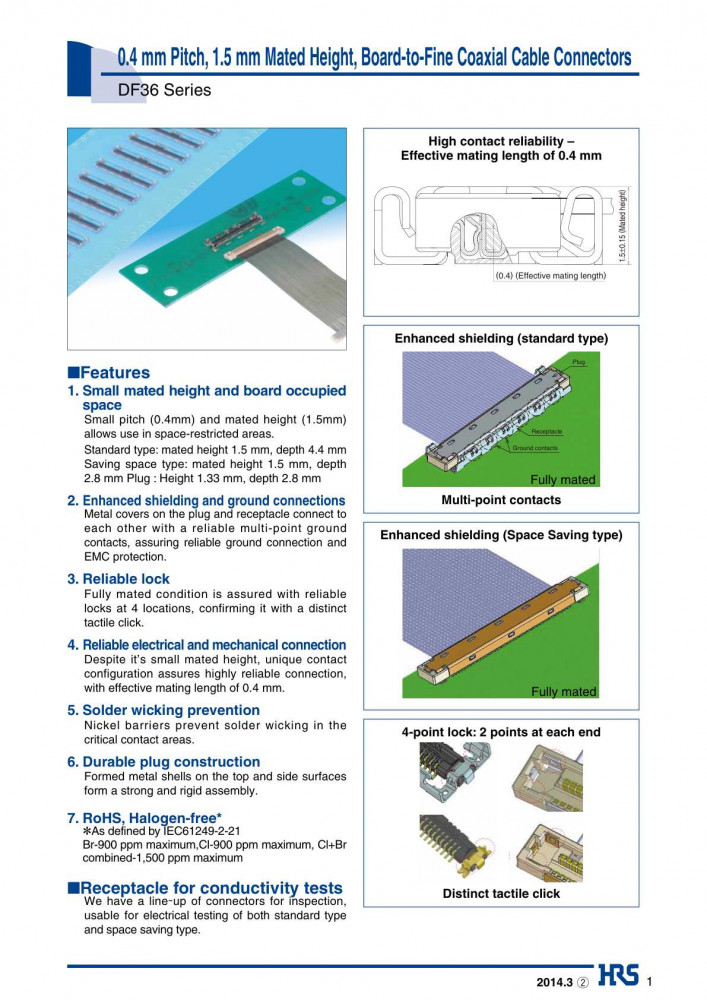 DF36 series datasheet page 1