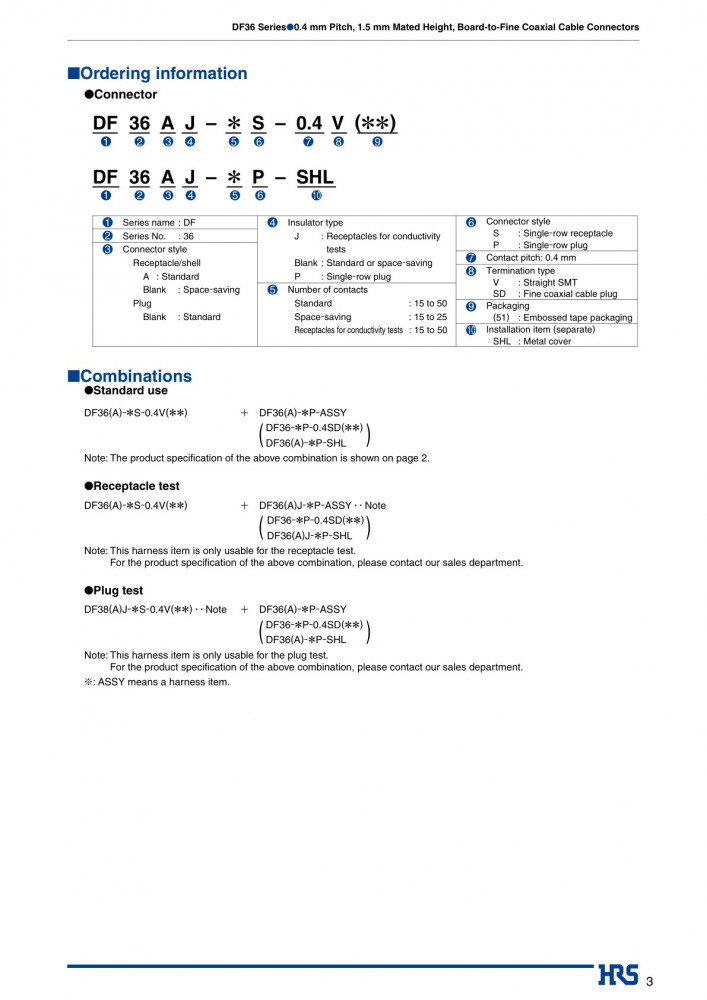 DF36 series datasheet page 3
