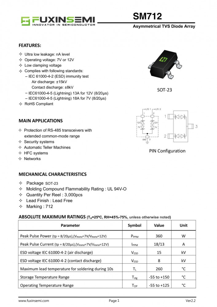 SM712 technical document page 1