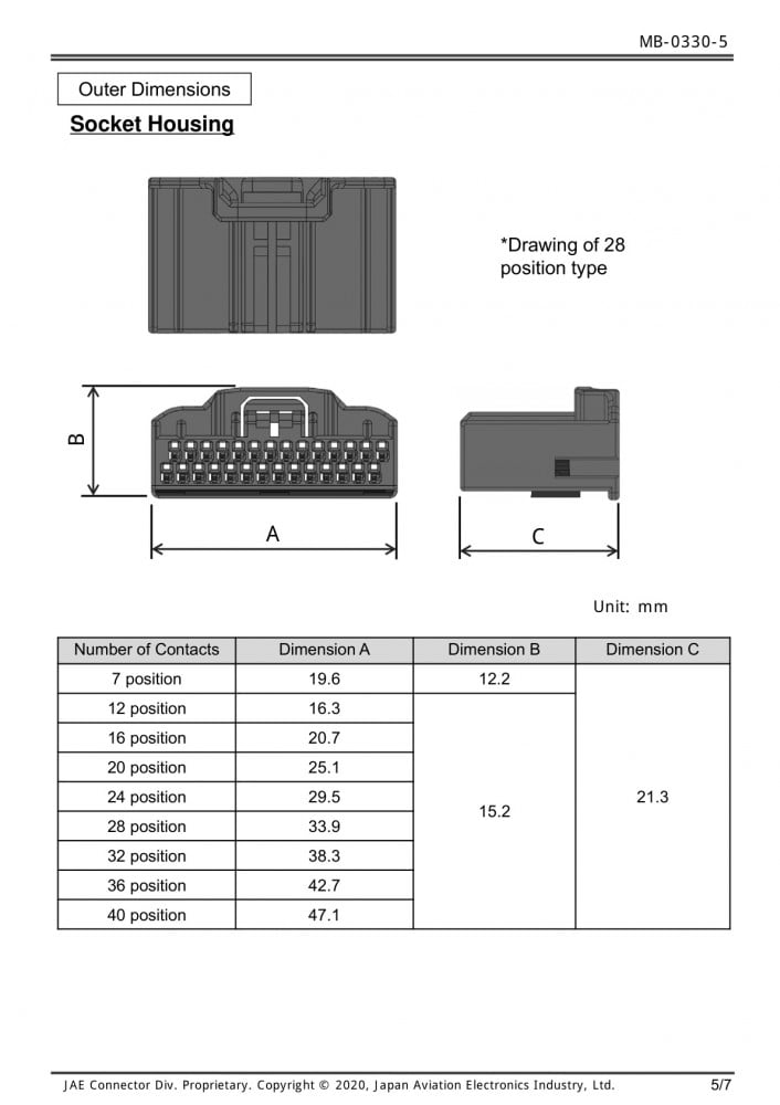 JAE MX84B Series datasheet page 5