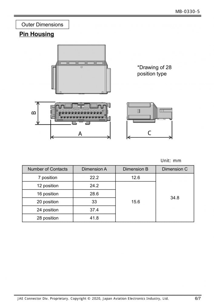 JAE MX84B Series datasheet page 6