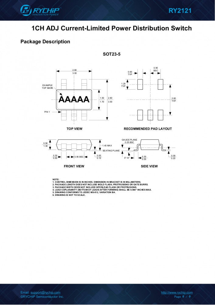 RY2121 datasheet page 9