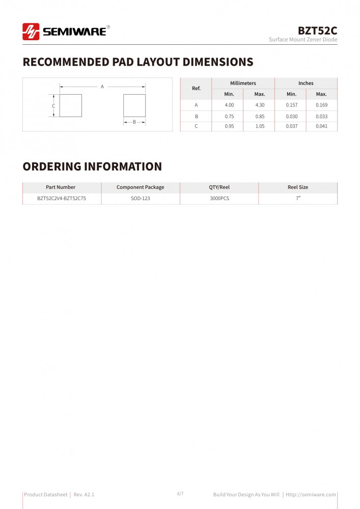 SEMIWARE BZT52C11 datasheet preview, page 6
