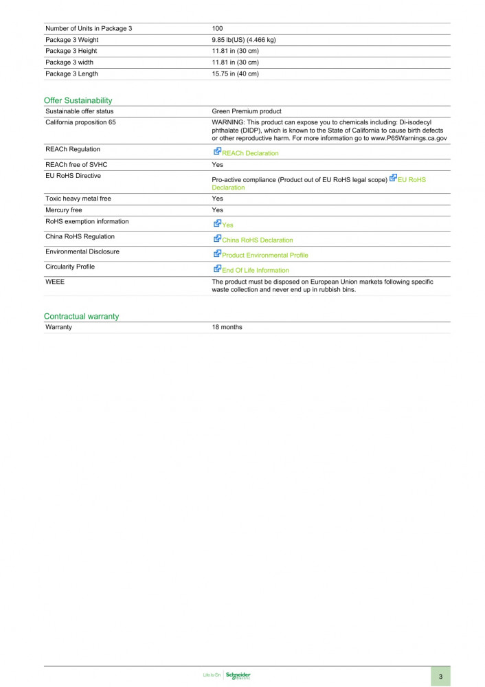 XB5AP31 technical document page 3