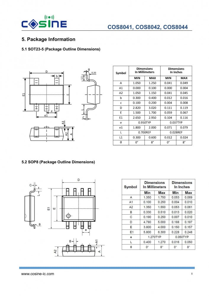 COS8042 datasheet page 8