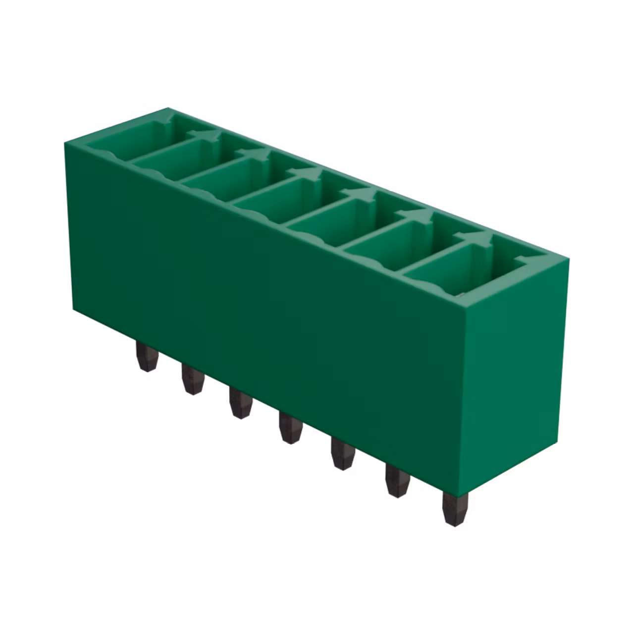 3.50mm Pitch Eurostyle Vertical PCB Header, Green Housing, 7 Circuits for sale