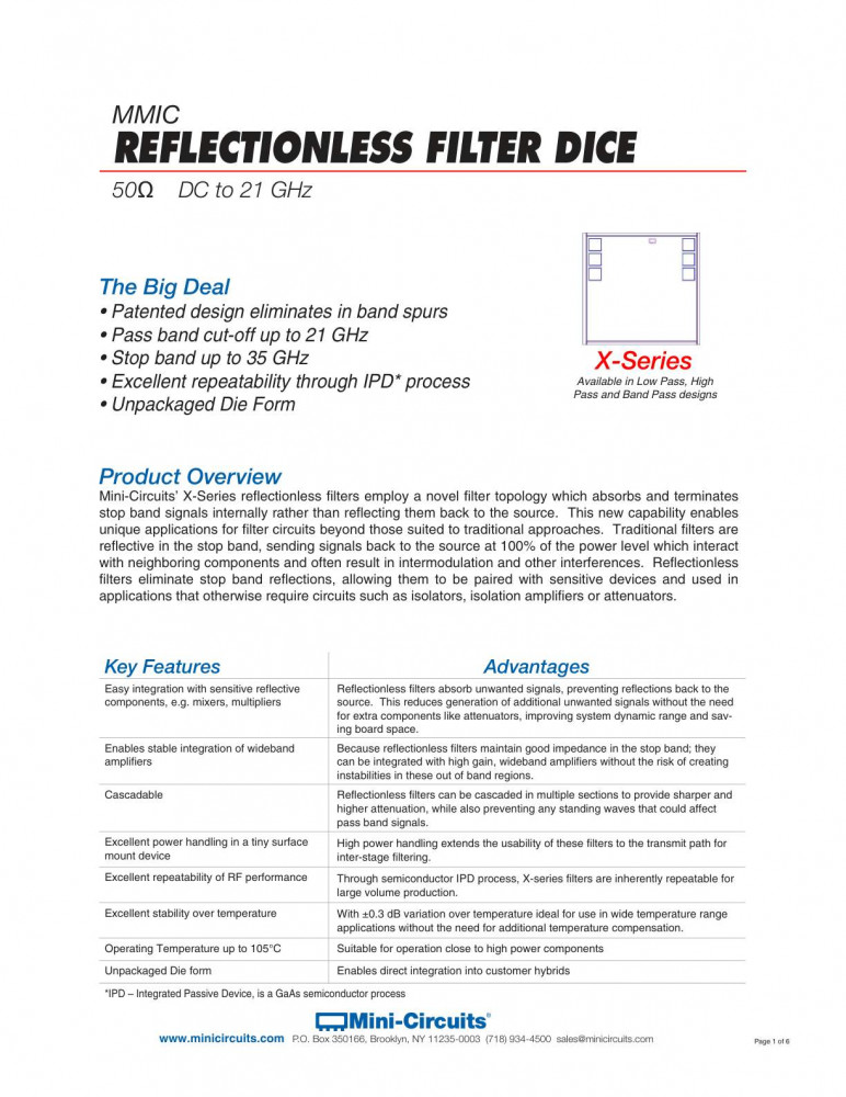 XBF-282-DG+ datasheet page 1