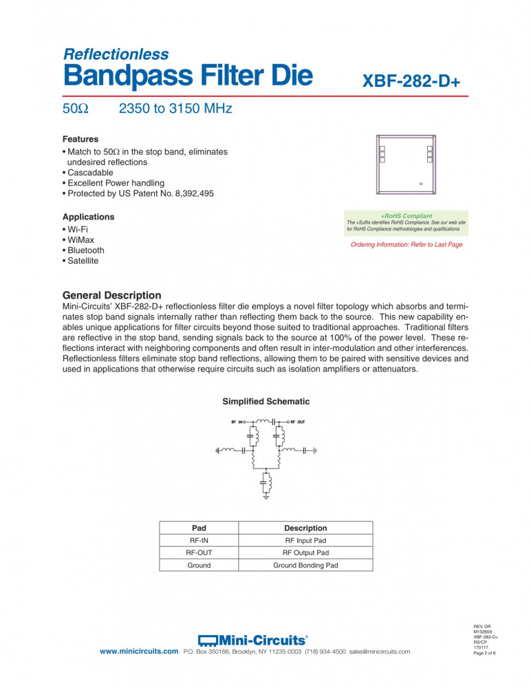 XBF-282-DG+ datasheet page 2