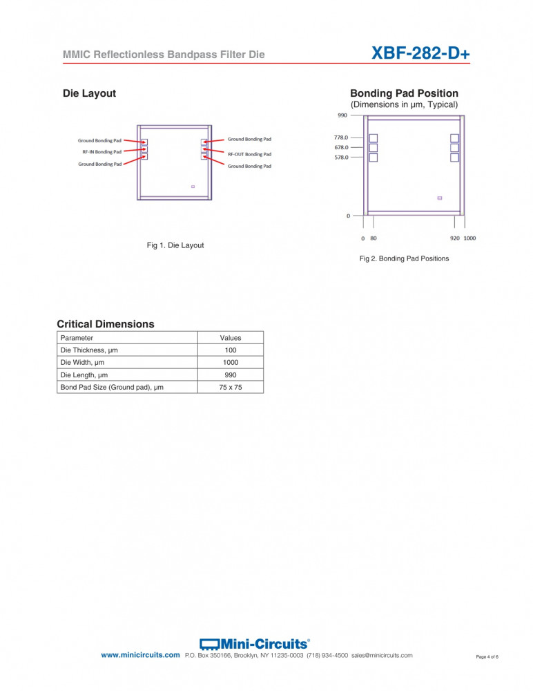 XBF-282-DG+ datasheet page 4