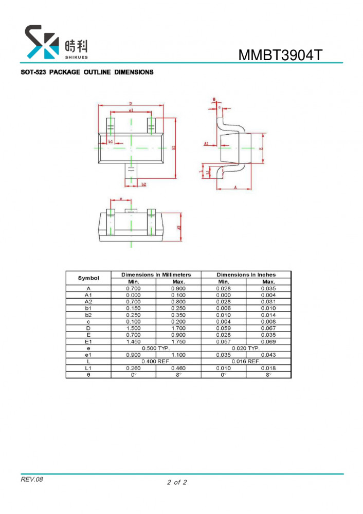 MMBT3904T datasheet page 2