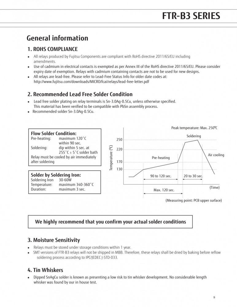 FTR-B3 datasheet page 9