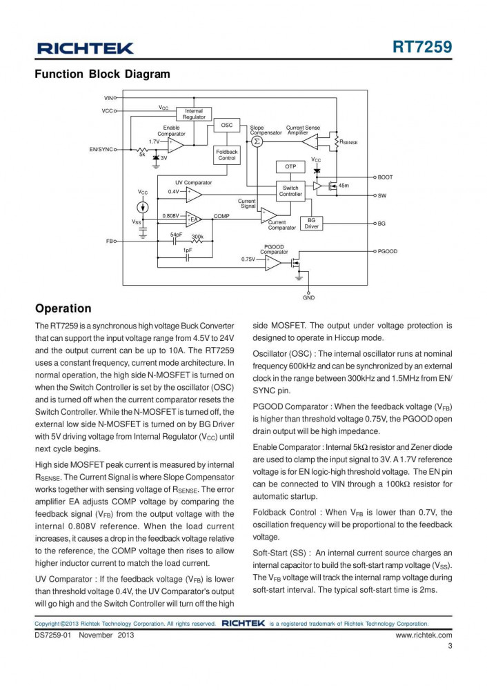 RT7259 technical document page 3