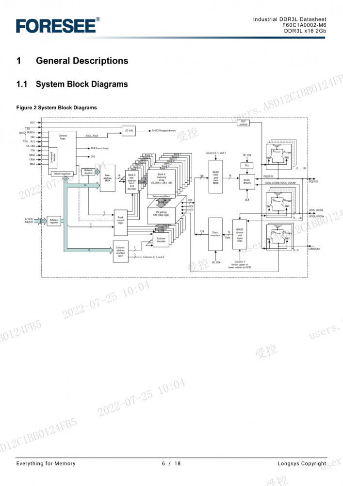 FORESEE DDR3L datasheet page 6