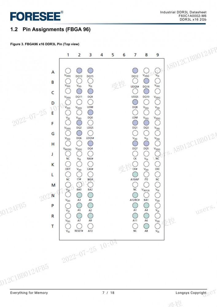 FORESEE DDR3L datasheet page 7