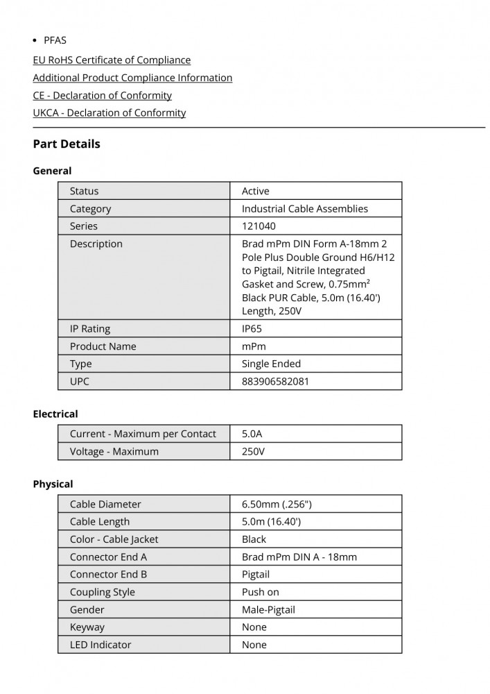 MOLEX product drawing page 2