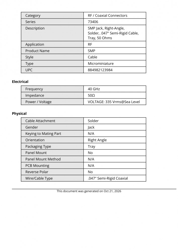Technical document image 2 for Molex 734153720