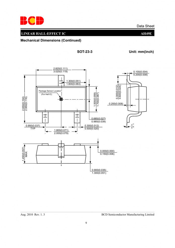 AH49E datasheet page 9