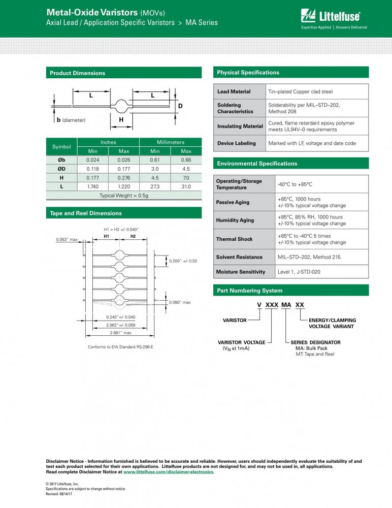V47MA2B MA Series datasheet page 5