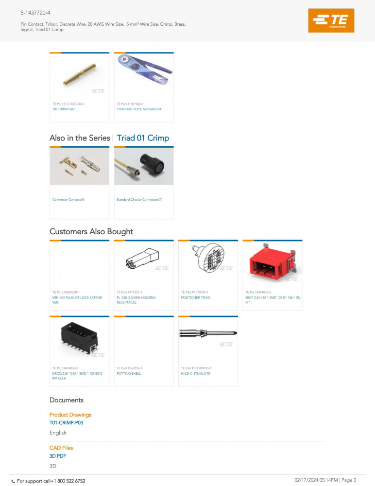 TE Connectivity 5-1437720-4 document page 3