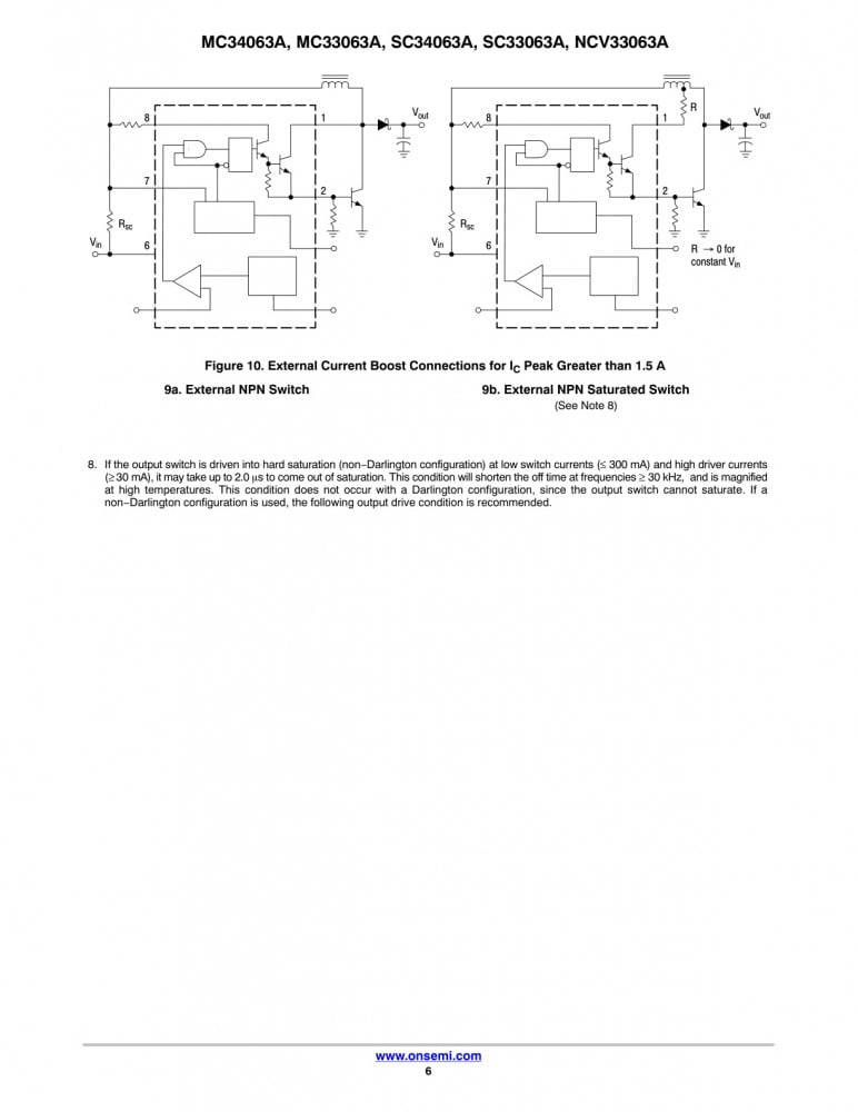 MC34063 documentation page 6