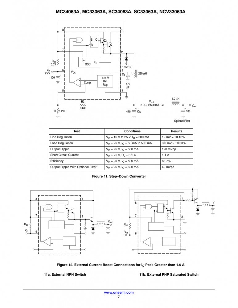 MC34063 documentation page 7