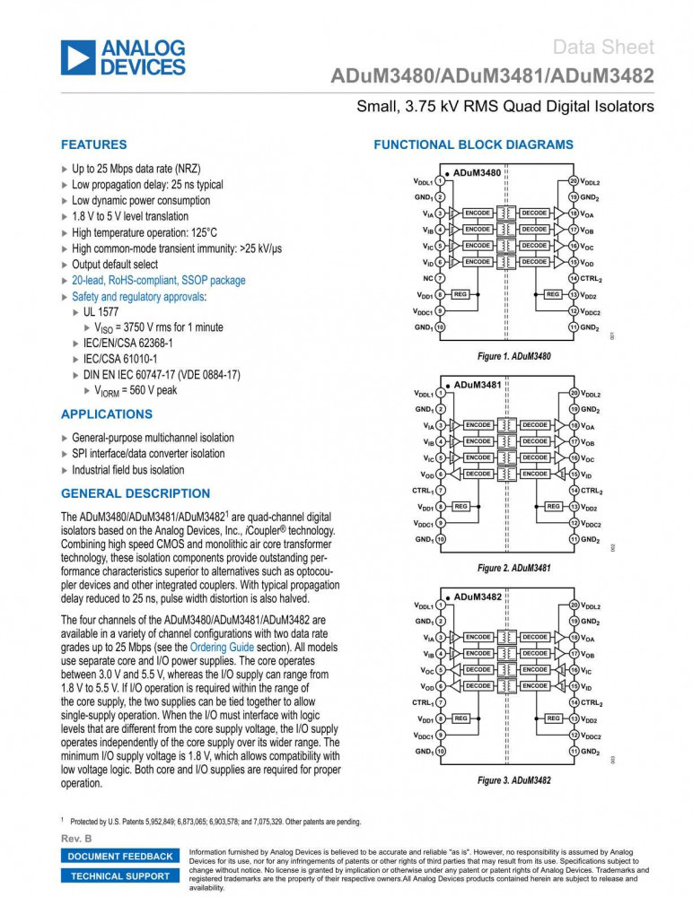 ADuM3482 datasheet page 1