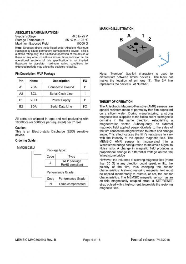 MMC5603NJ datasheet page 4
