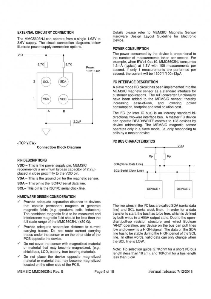 MMC5603NJ datasheet page 5