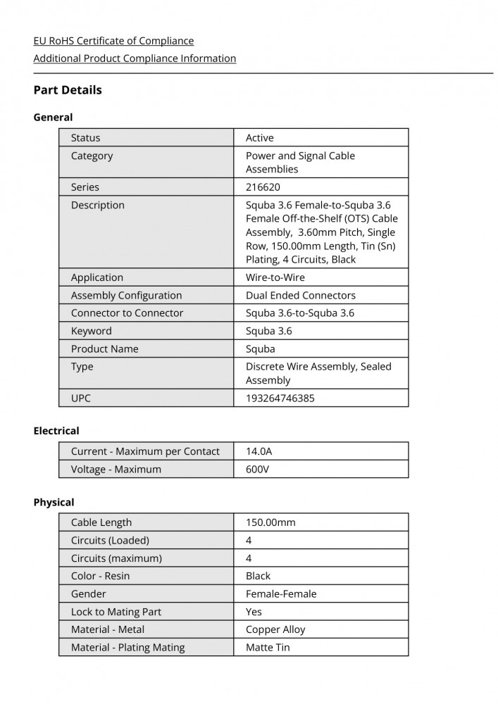 Technical document page 2 for product 2166201041