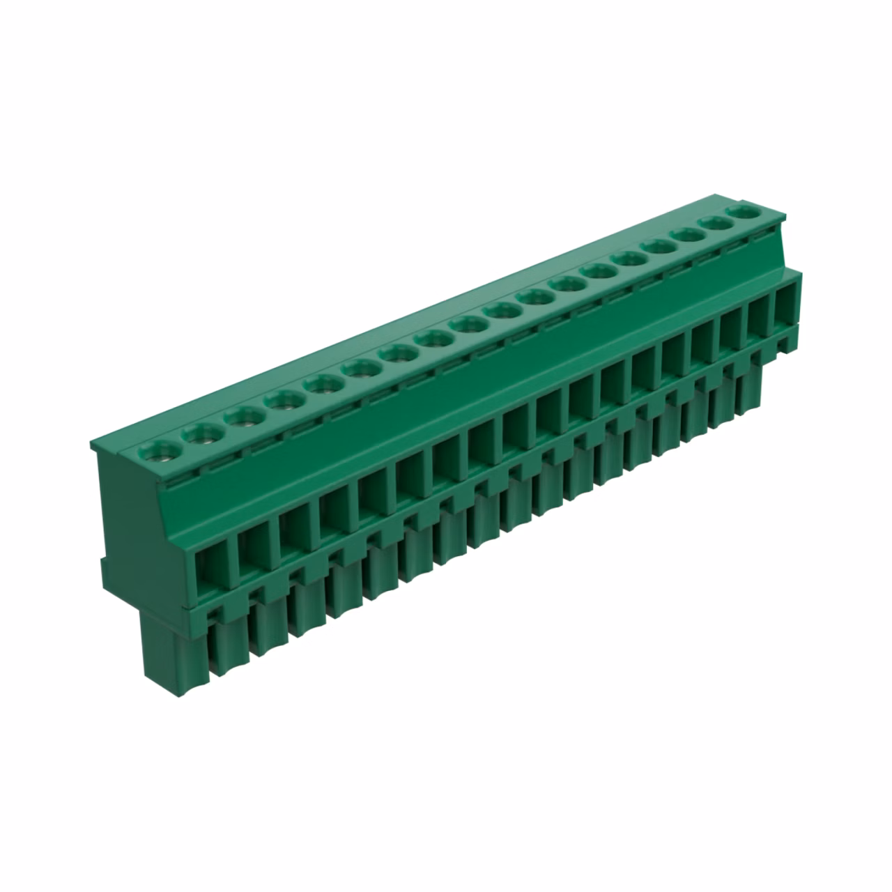 3.81mm Pitch Eurostyle Vertical Plug, Rear Wire Entry, Green Housing, Gold (Au) Plated, 18 Circuits for sale