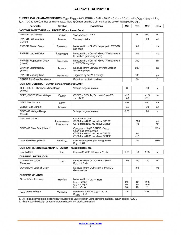 ADP3211 document page 6