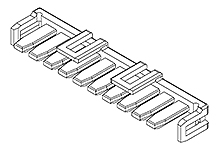 Terminal Position Assurance (TPA) Retainer for 2.00mm Pitch Wire-to-Wire Connector, 10 Circuits, Low-Halogen, Black for sale