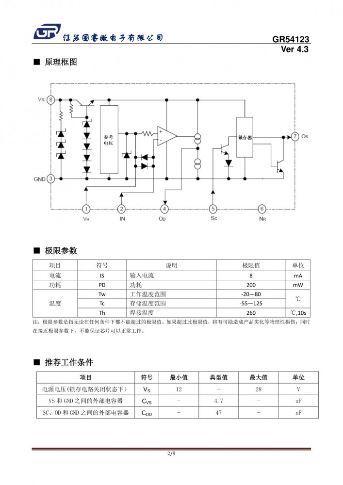 GR54123 datasheet page 2
