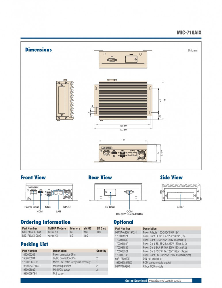 MIC-710AIX product document, page 2