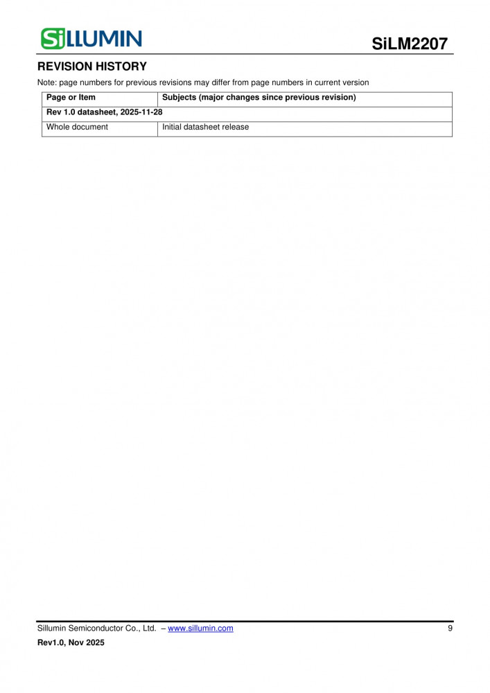 SiLM2207 datasheet page 9