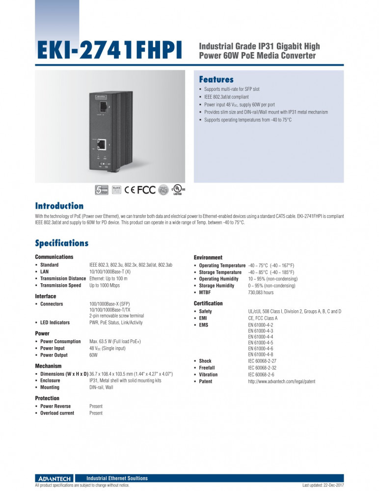 EKI-2741FHPI product documentation page 1