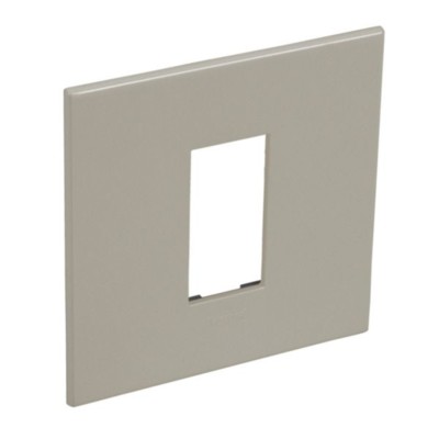 Arteor - British standard plate for 13A fused connection unit - Reflective metal - Glossy stainless steel - Gold finish