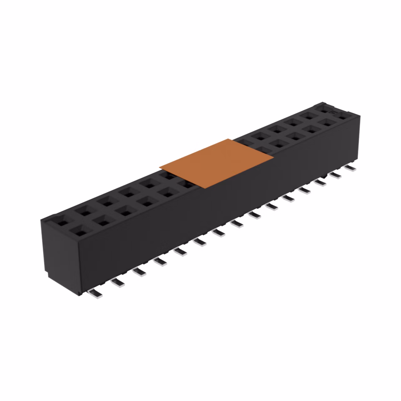 Milli-Grid Vertical Receptacle, 2.00mm Pitch, Dual Row, Surface Mount, Top/Bottom Entry, with Cap, Tape and Reel, 0.38µm Gold (Au) Plating, 10 Circuits