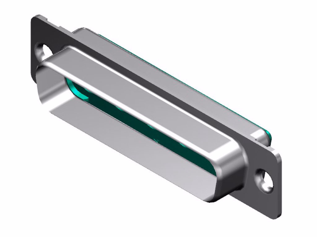 FCT Mixed Layout D-Sub Housing, Male, Tin-plated Shell, Non-Magnetic, 5 Circuits Unloaded, Green Insulator for sale