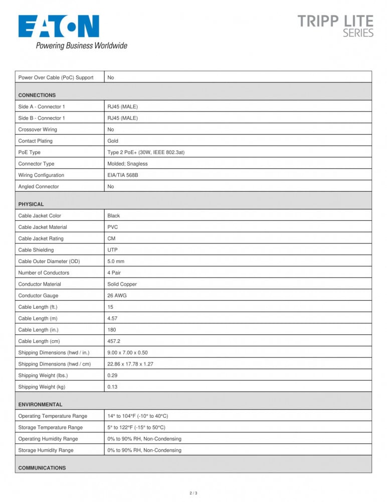 EATON N001-015-BK documentation page 2
