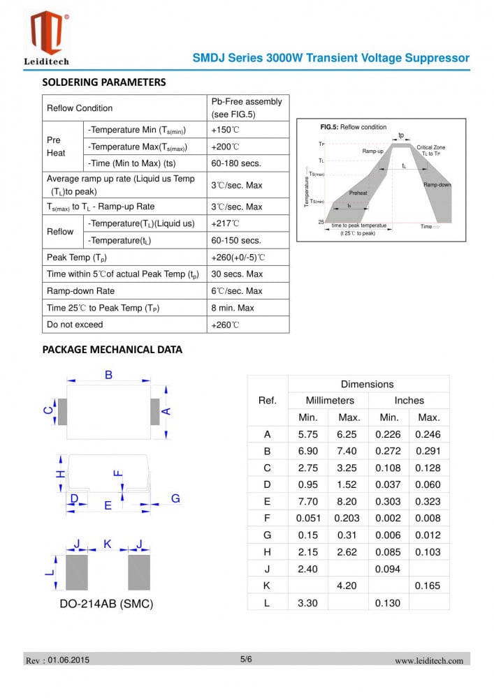 Leiditech SMDJ series datasheet page 5
