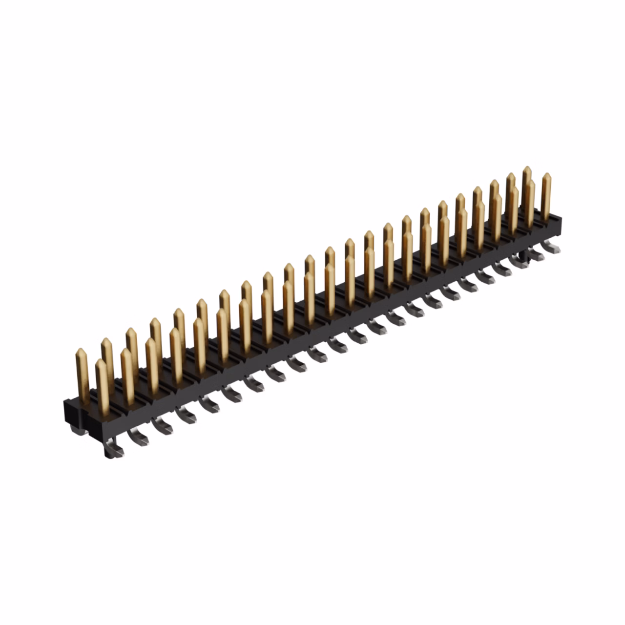 Milli-Grid Header, Vertical, Surface Mount, 42 Circuits, 0.76µm Gold (Au) Plating, Mating Pin Length 3.80mm, with Pegs, Tube, Lead-Free