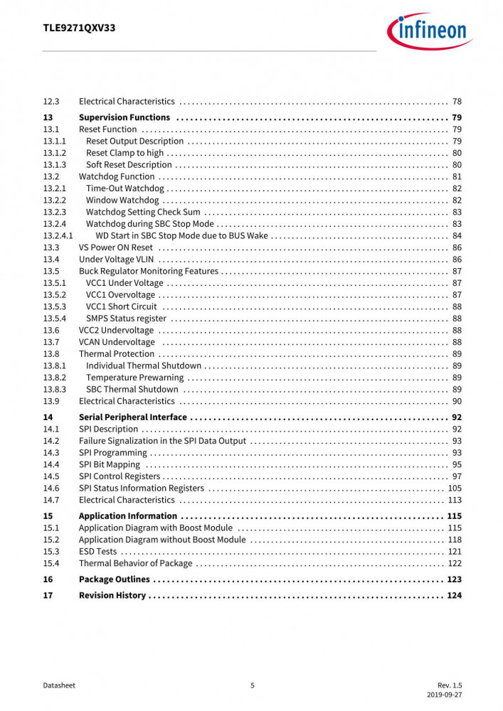 TLE9271QXV33 datasheet page 5
