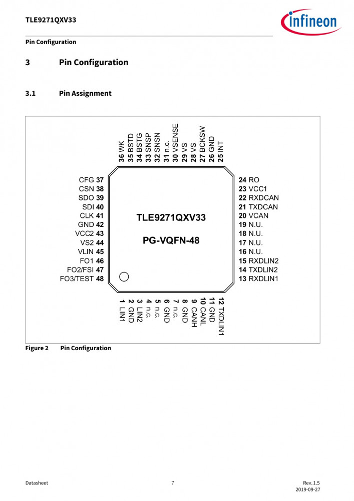 TLE9271QXV33 datasheet page 7