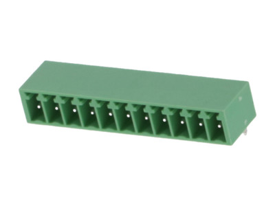 3.50mm Pitch Eurostyle Right-Angle PCB Header, Green Housing, 11 Circuits for sale