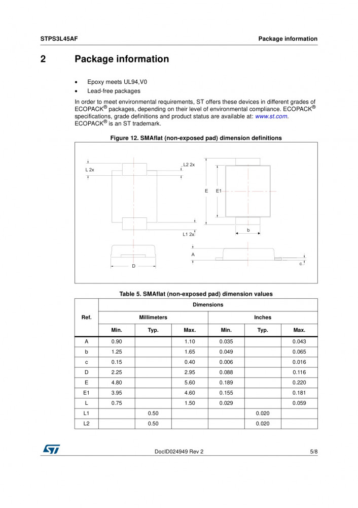 STPS3L45AF datasheet page 5