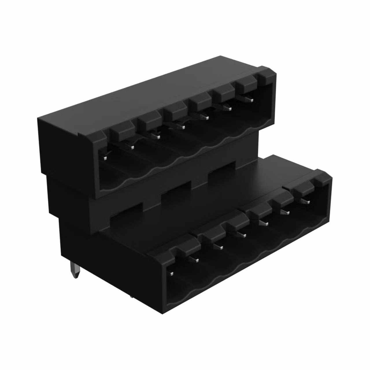 5.00mm Pitch Eurostyle Horizontal Dual Level PCB Header, Closed Ends, 14  Circuits for sale