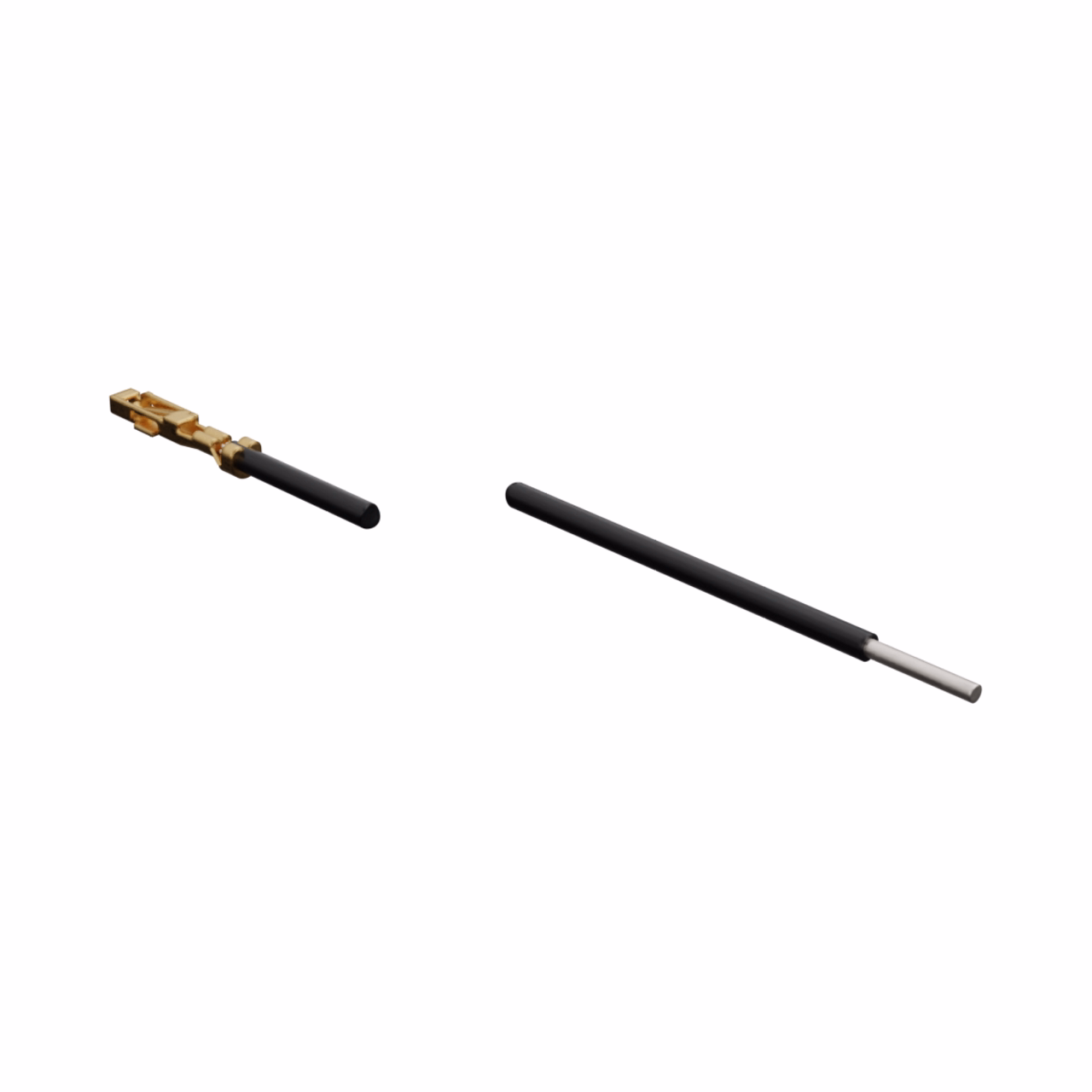 Pre-Crimped Lead iGrid-Female-to-Pigtail, Gold (Au) Plating, 150.00mm Length, 24 AWG, Black for sale