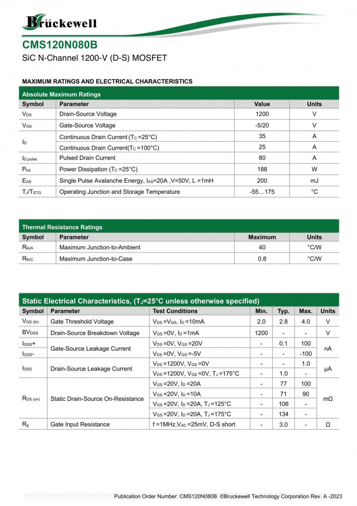 CMS120N080B datasheet page 2