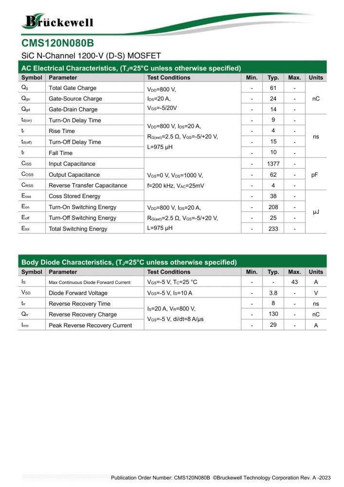 CMS120N080B datasheet page 3
